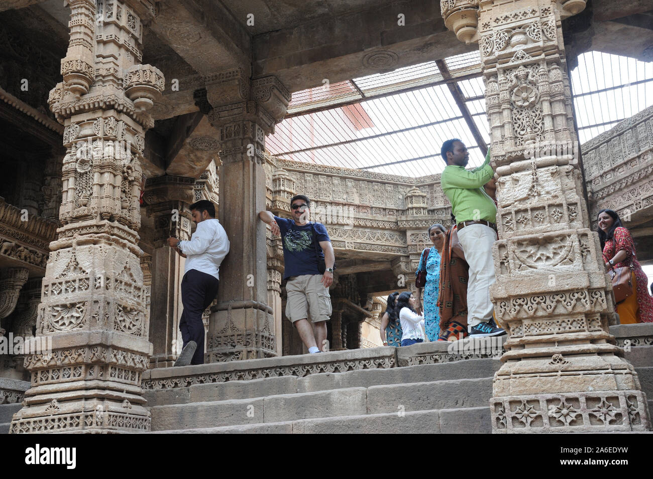Ahmedabad, Gujarat, India -Asia: Adalaj Stepwell Beautiful architecture ...