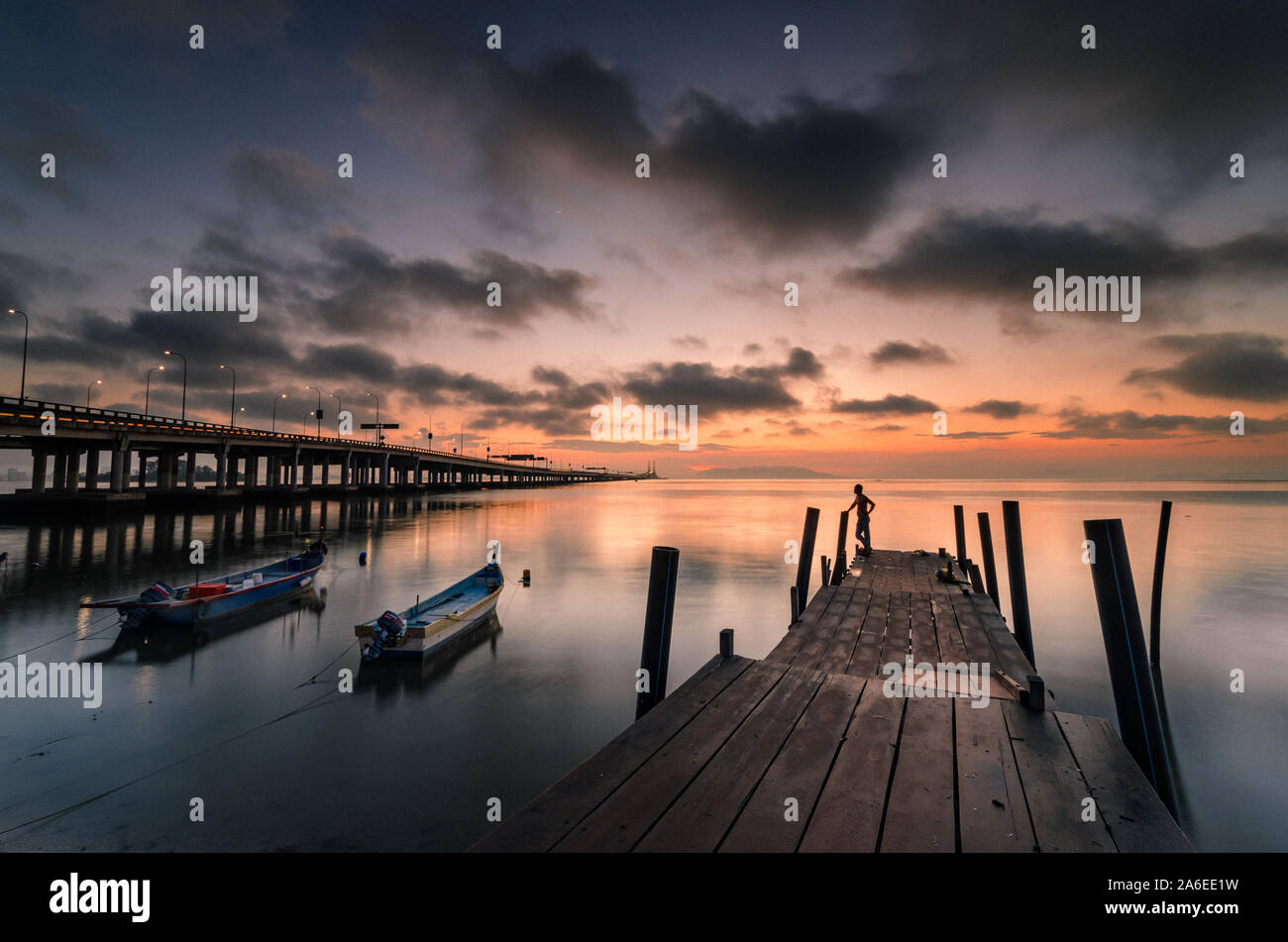 Amazing Sunrise and Sunset in Penang Bridge George Town, Penang ...