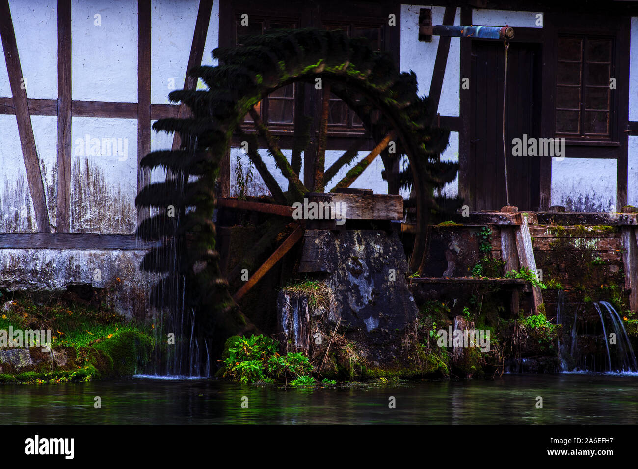 Historic Hammer Mill at the Blautopf Blaubeueren Stock Photo - Alamy