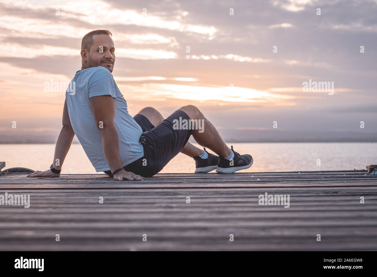 Happy man at sunny day Stock Photo - Alamy