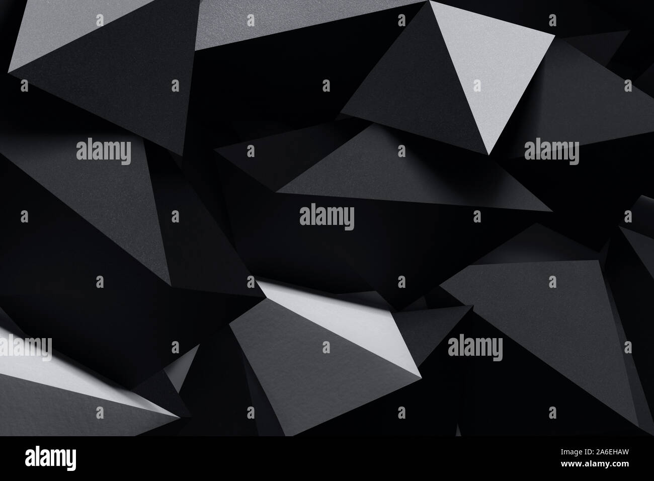 Geometrical background with triangular elements, 3d illustration Stock ...