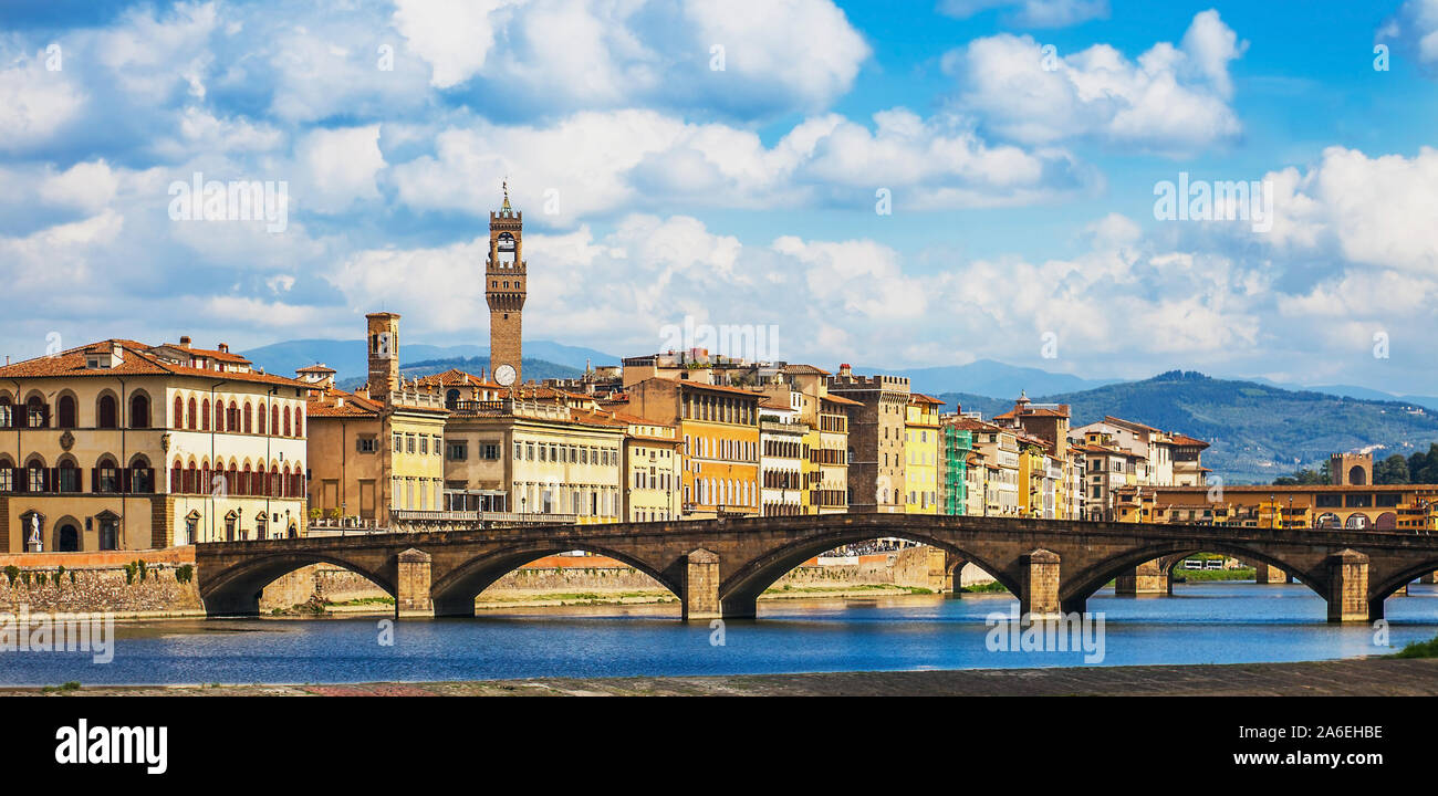 View of the historic center of Florence in Tuscany Italy Stock Photo ...