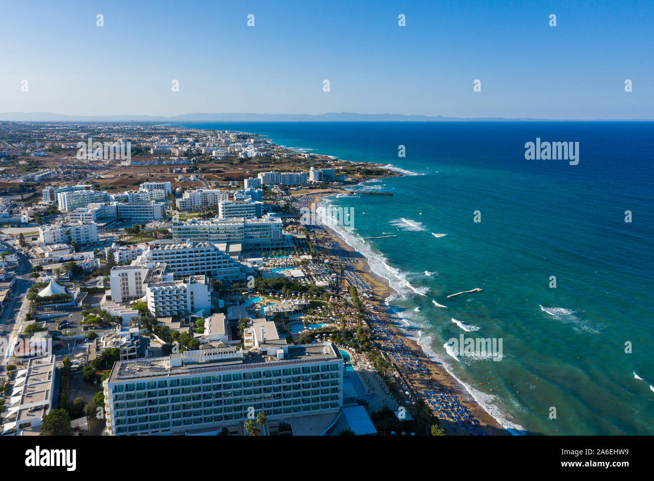 Aerial view of the Protaras beach, Cyprus Stock Photo - Alamy