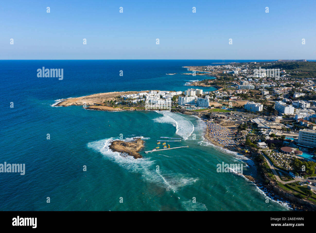 Aerial view of the Protaras beach, Cyprus Stock Photo - Alamy