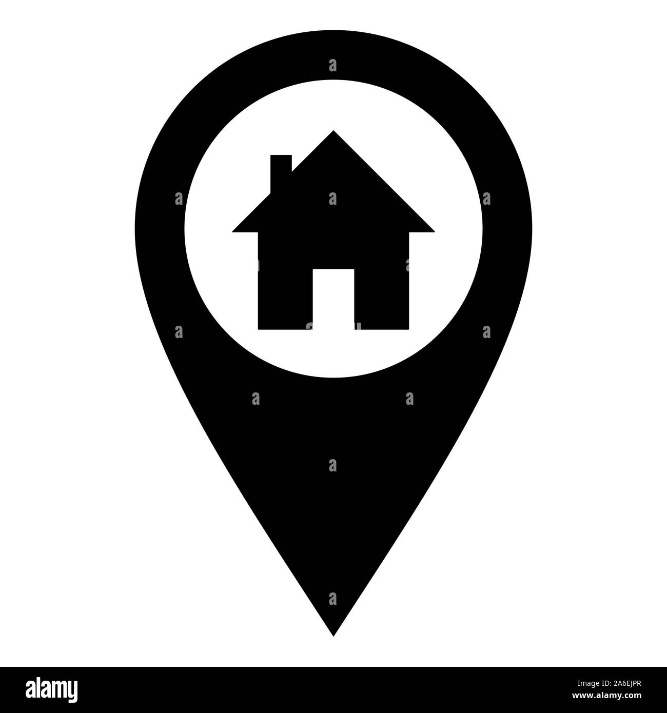 Home and location pin Stock Photo - Alamy