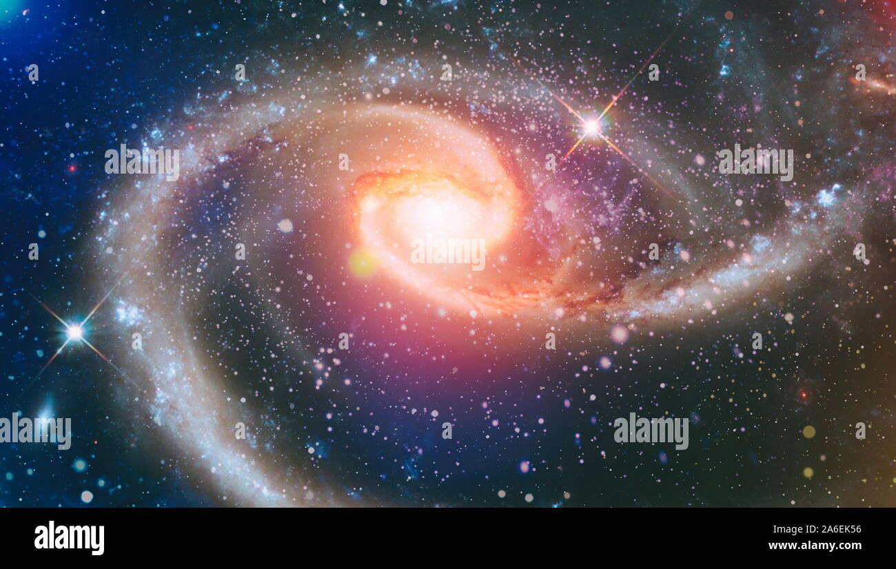 Space background with red nebula and stars. Elements of this image ...