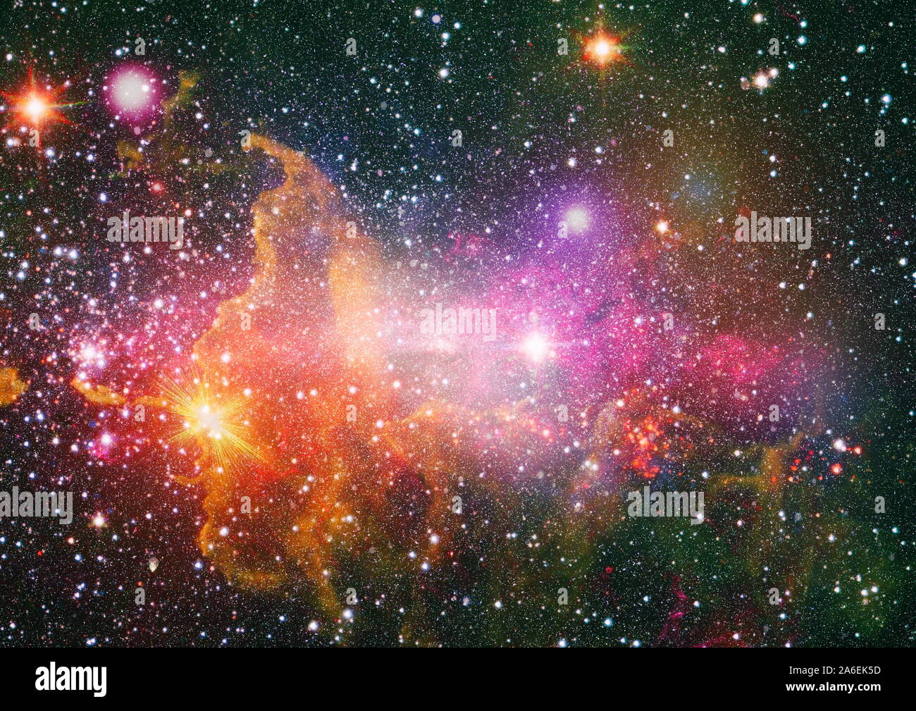 Space background with red nebula and stars. Elements of this image ...