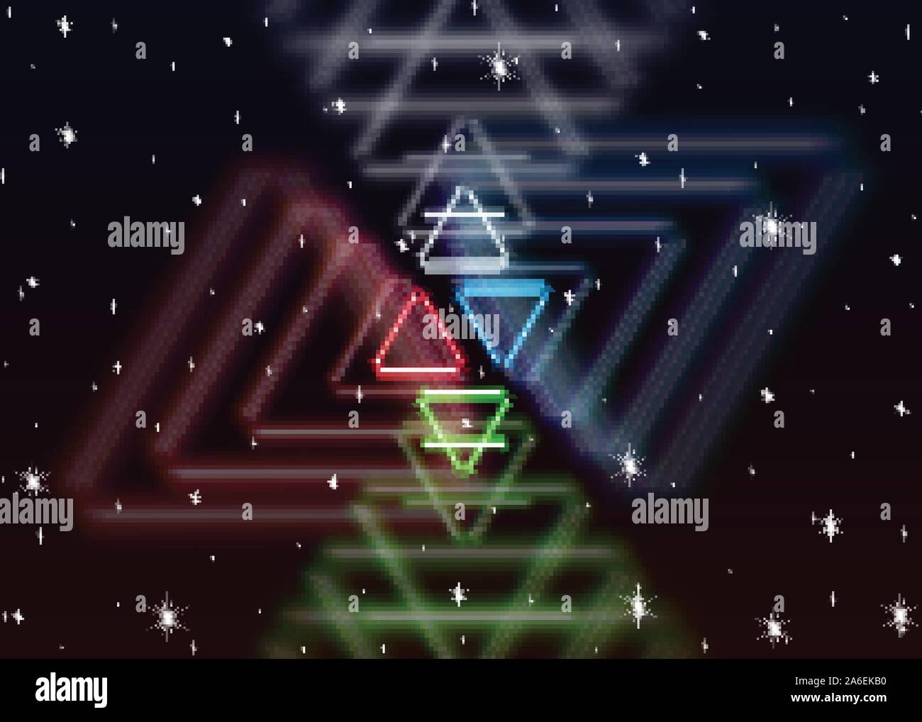 Magic elements symbol spreads the shiny mystic energy in spiritual ...