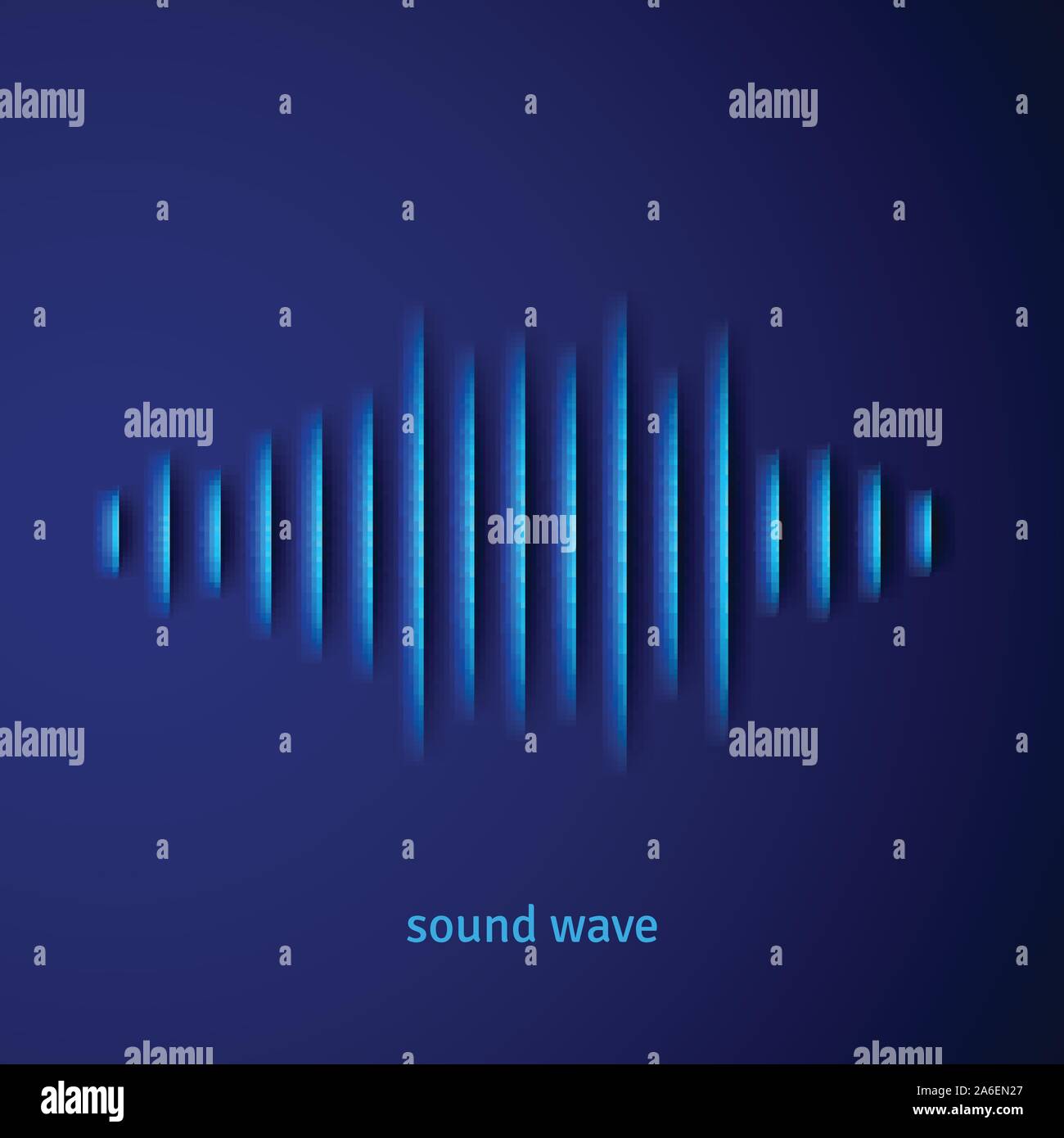 Paper sound waveform with shadow Stock Vector Image & Art - Alamy