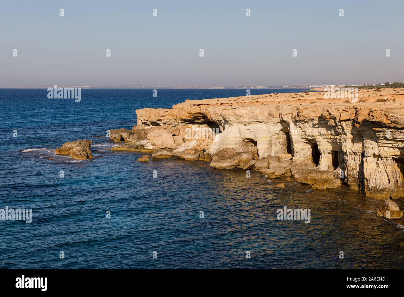 Sea caves, the natural landmark of Cyprus Stock Photo - Alamy