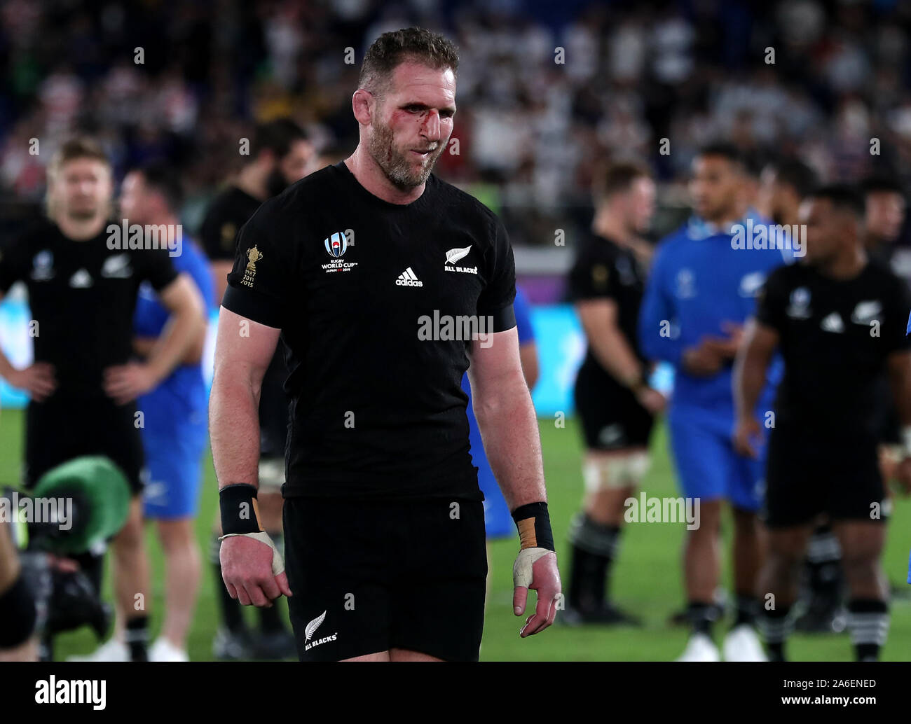 New Zealand's Kieran Read covered in blood after the 2019 Rugby World ...