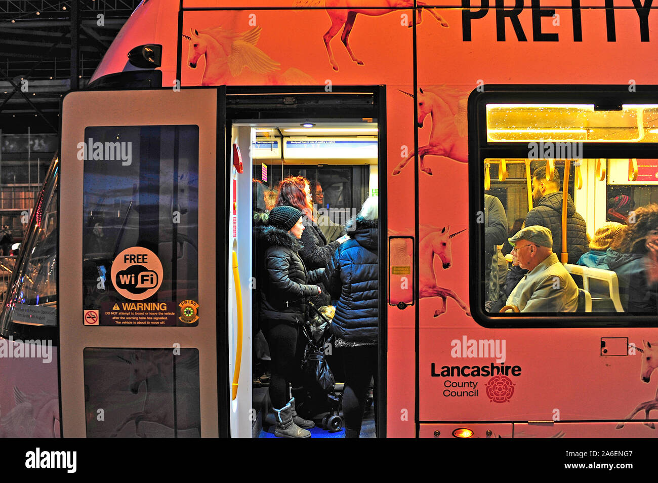 Open tram door hi-res stock photography and images - Alamy