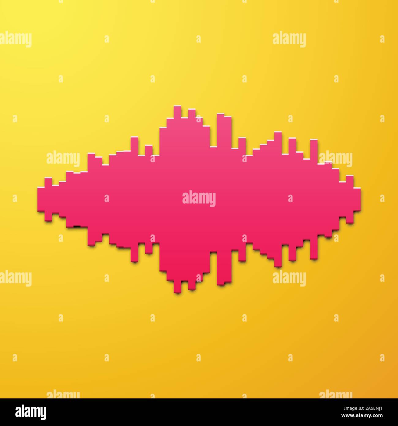 Silhouette of sound waveform with shadow Stock Vector Image & Art - Alamy