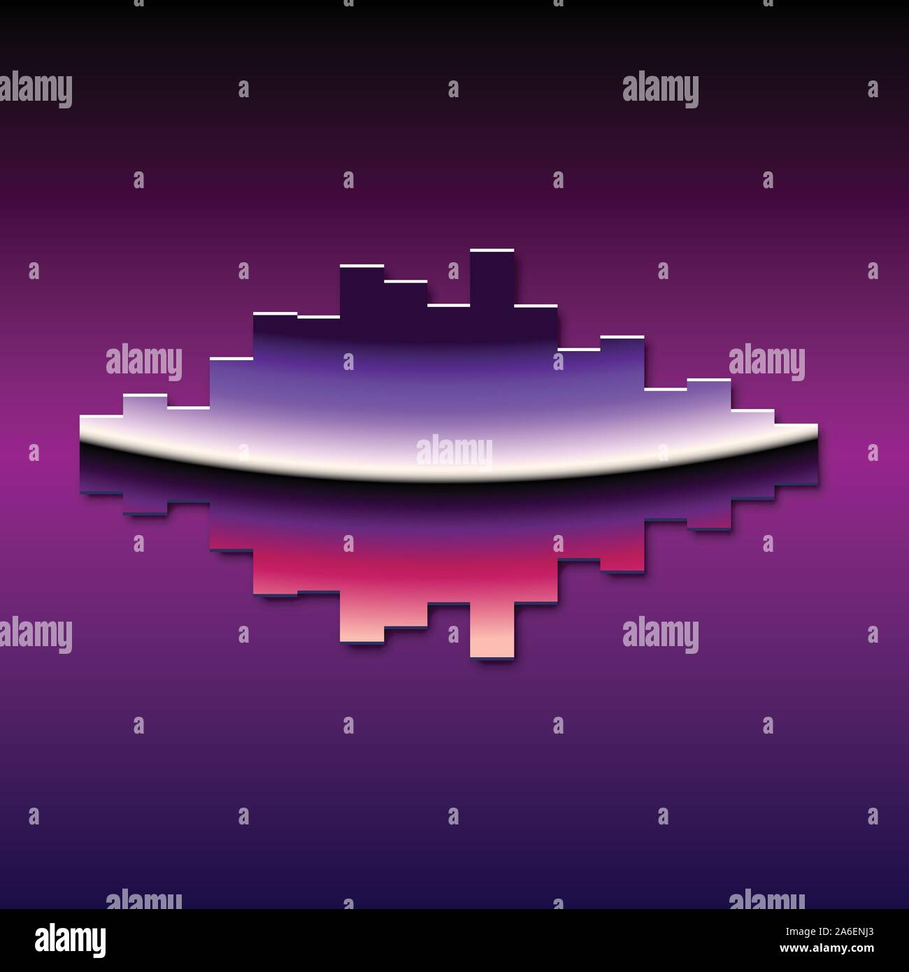 80s styled chrome sound wave Stock Vector Image & Art - Alamy