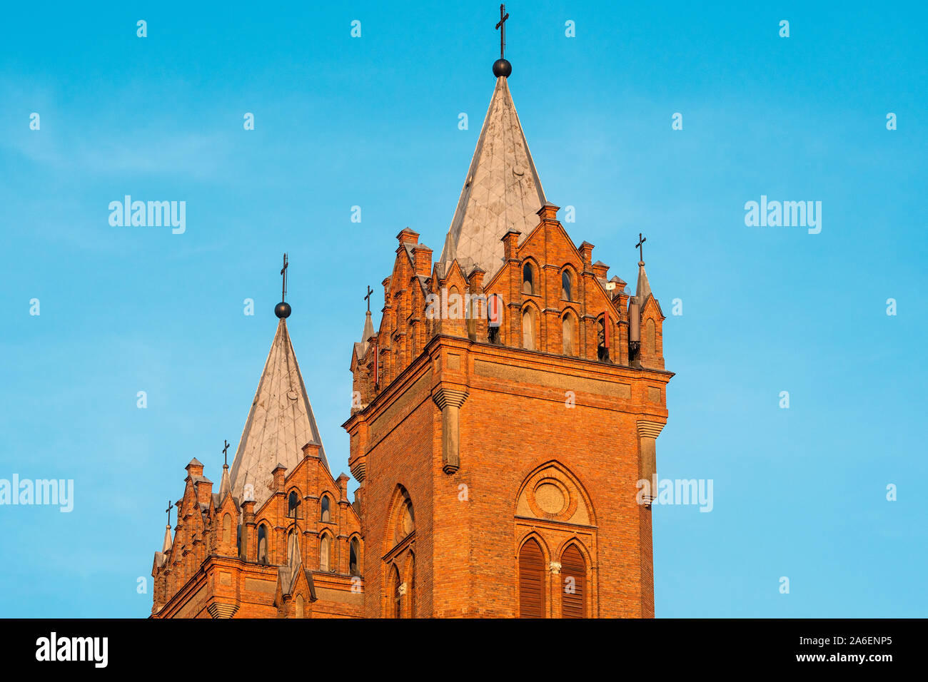 Church roof with a cross. Church building roof with a holy cross. Top ...