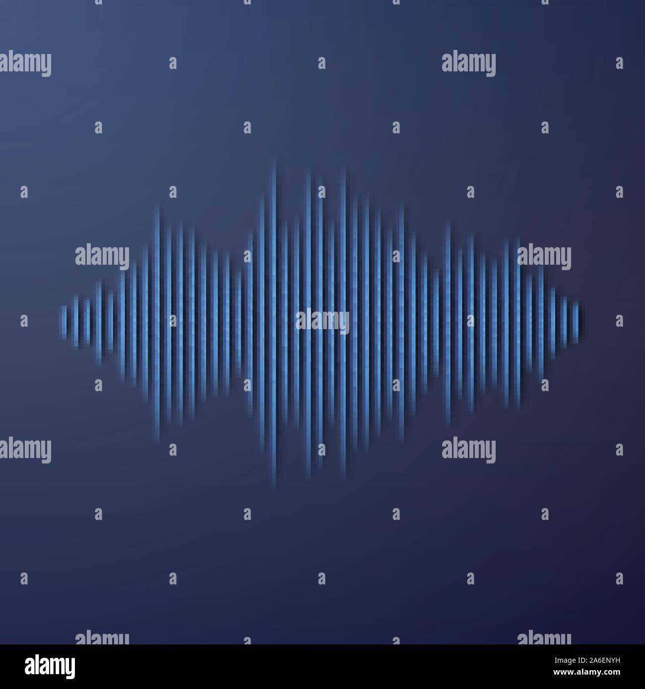 Paper sound waveform with shadow Stock Vector Image & Art - Alamy