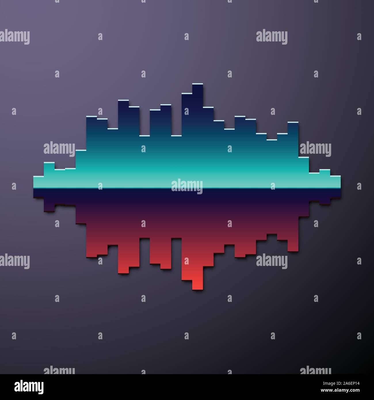 80s styled chrome sound wave Stock Vector Image & Art - Alamy