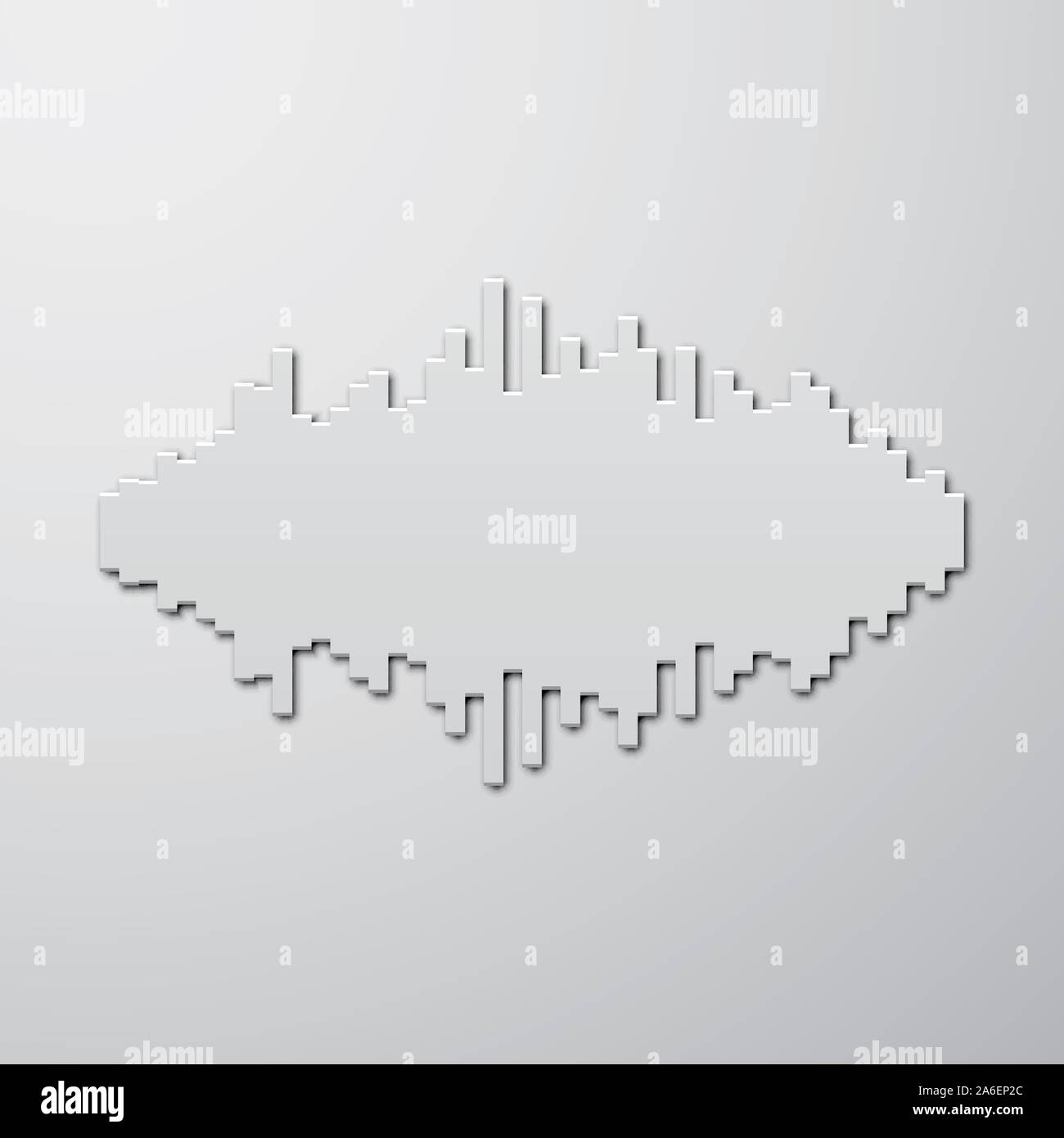 Silhouette of sound waveform with shadow Stock Vector Image & Art - Alamy
