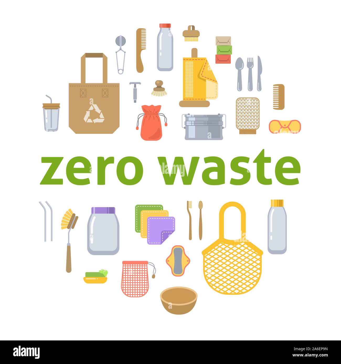 Bio plastic utensils Stock Vector Images - Alamy