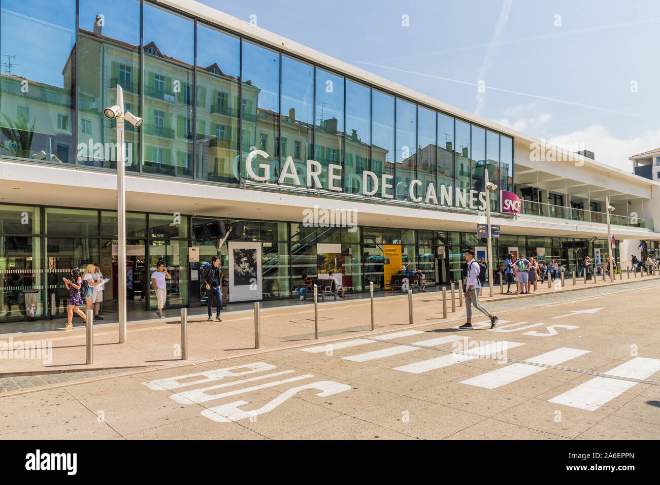 A typical view in Cannes in France Stock Photo - Alamy