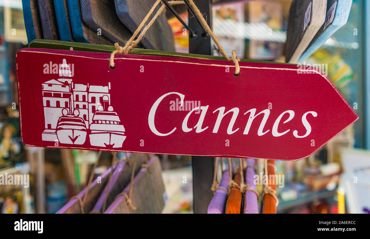 A typical view in Cannes in France Stock Photo - Alamy
