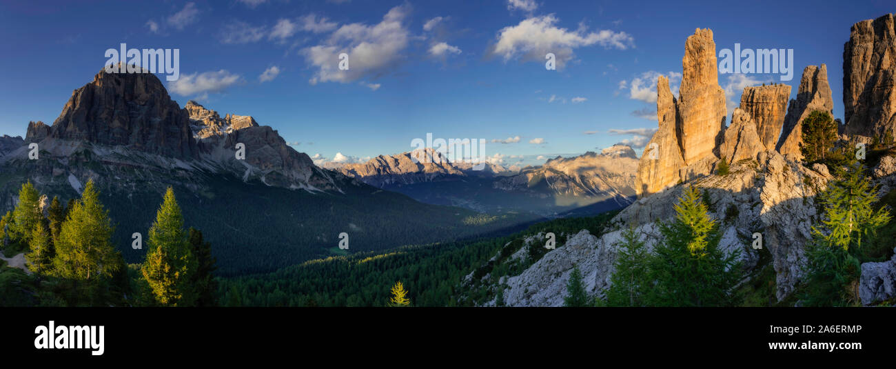 Cinque Torri in the Italian Dolomites Stock Photo - Alamy