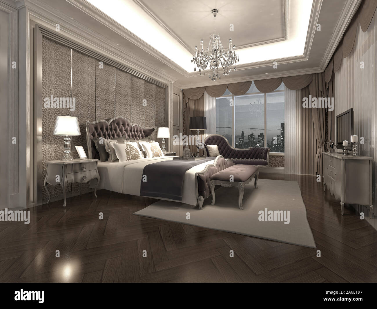 3d render of hotel room Stock Photo - Alamy