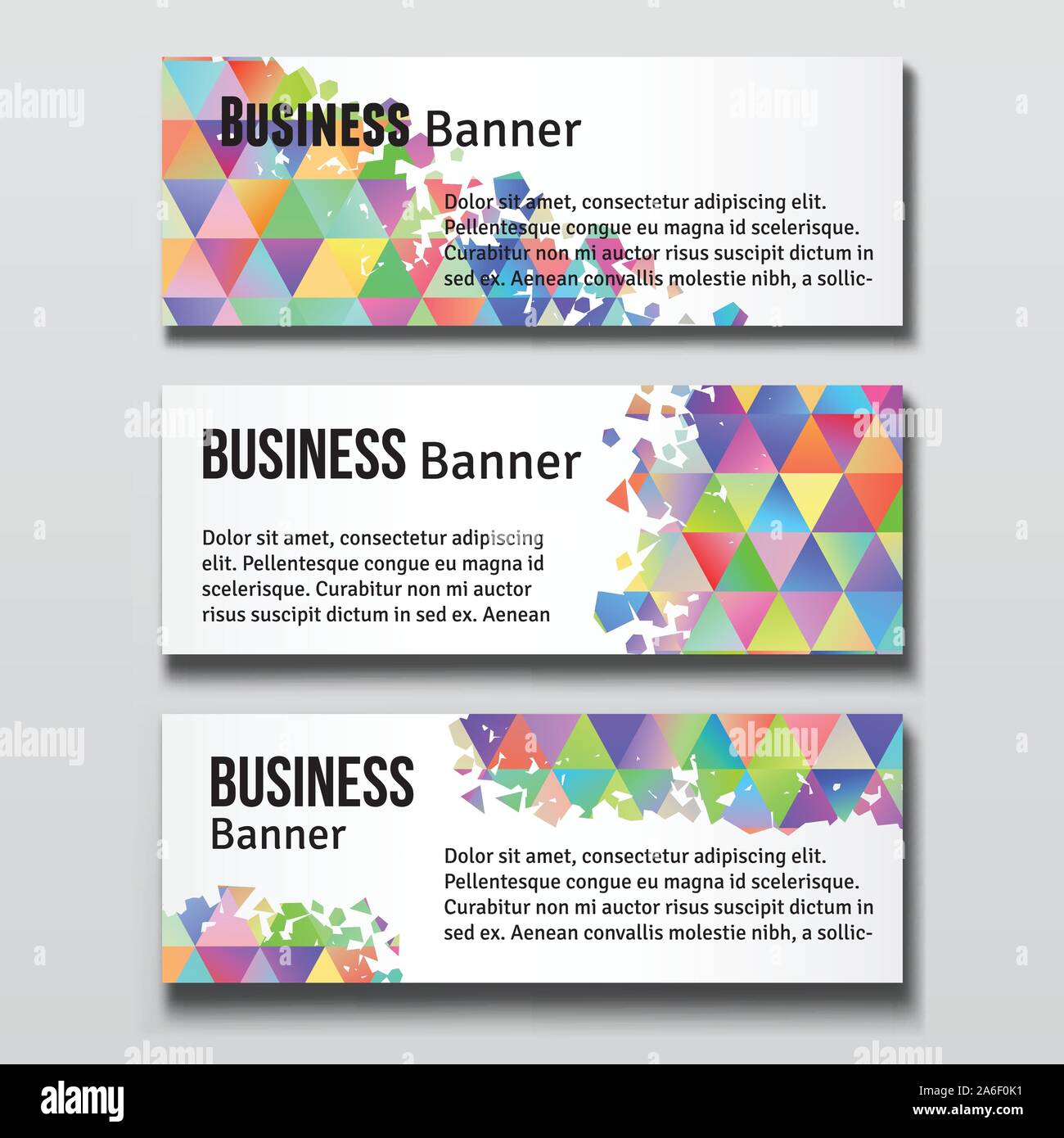 Set of three business banners Stock Vector Image & Art - Alamy