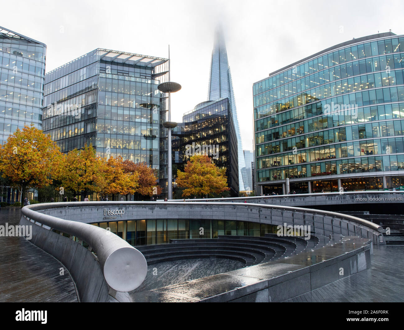 An autumnal afternoon at More London Place, on the Southbank in London ...