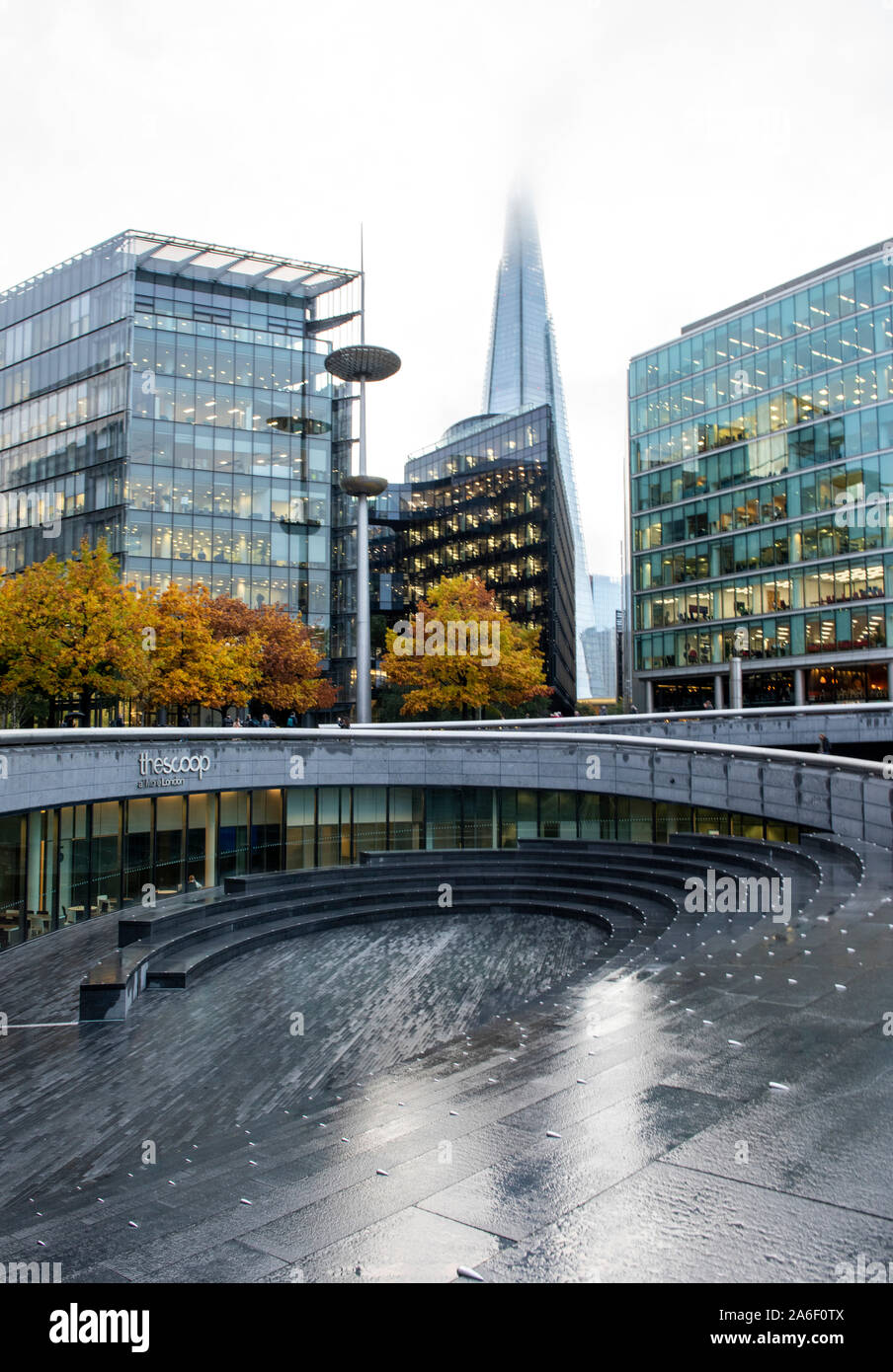 An autumnal afternoon at More London Place, on the Southbank in London ...