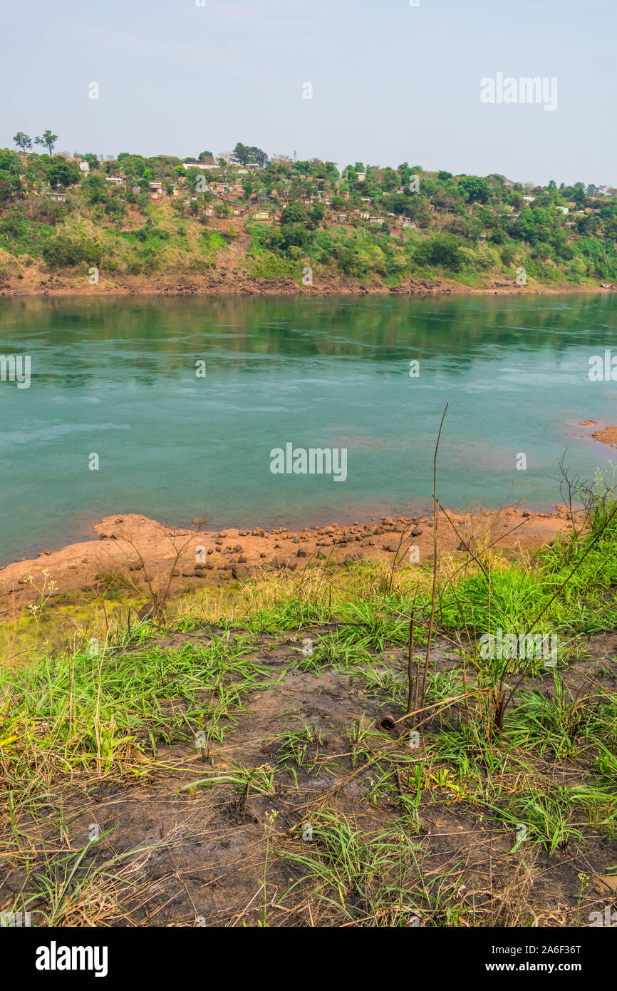 A view of Parana river with low water level during an extremely dry ...