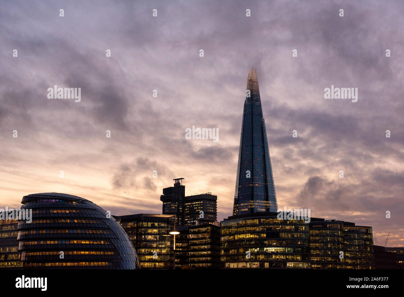 Sunset over the South Bank, London England UK Stock Photo - Alamy