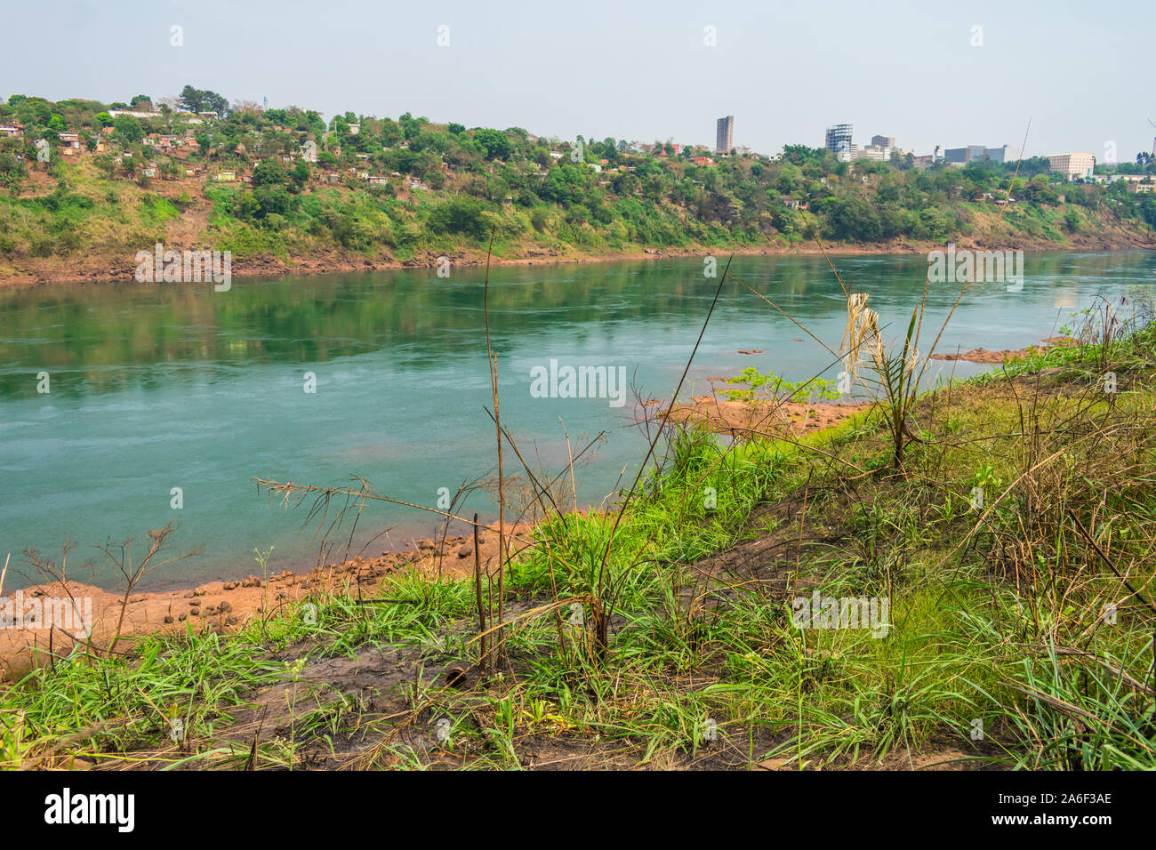 A view of Parana river with low water level during an extremely dry ...