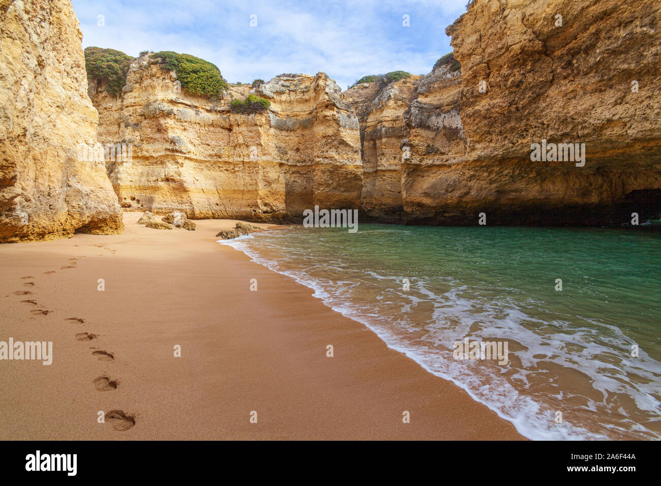 Albufeira Portugal, Praia da Ponta Pequena "Small Point Beach" the ...