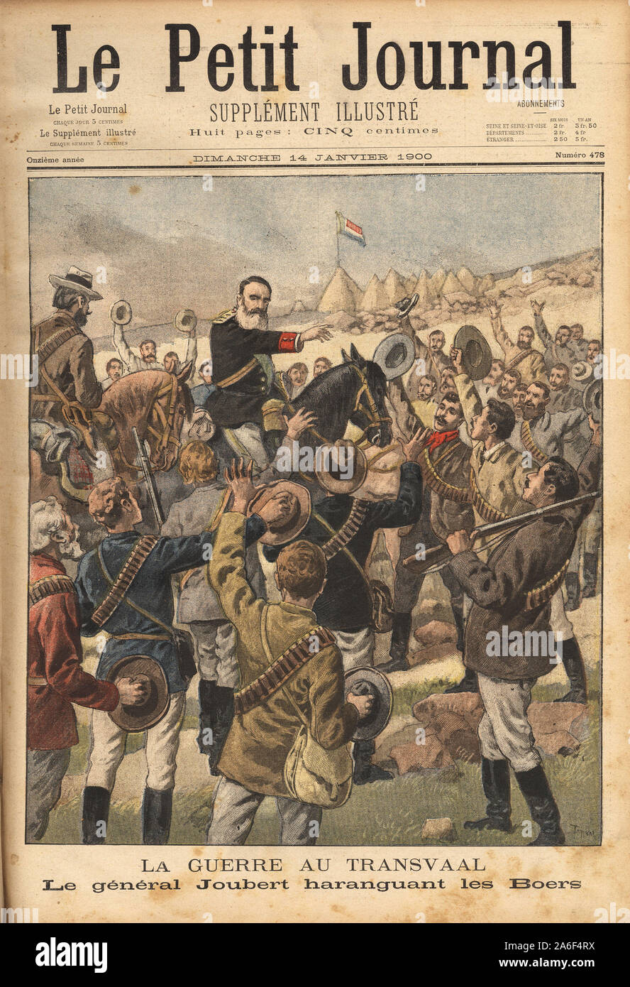 Le general Pierre Joubert ( 1834-1900), qui a pris la tete du mouvement ...