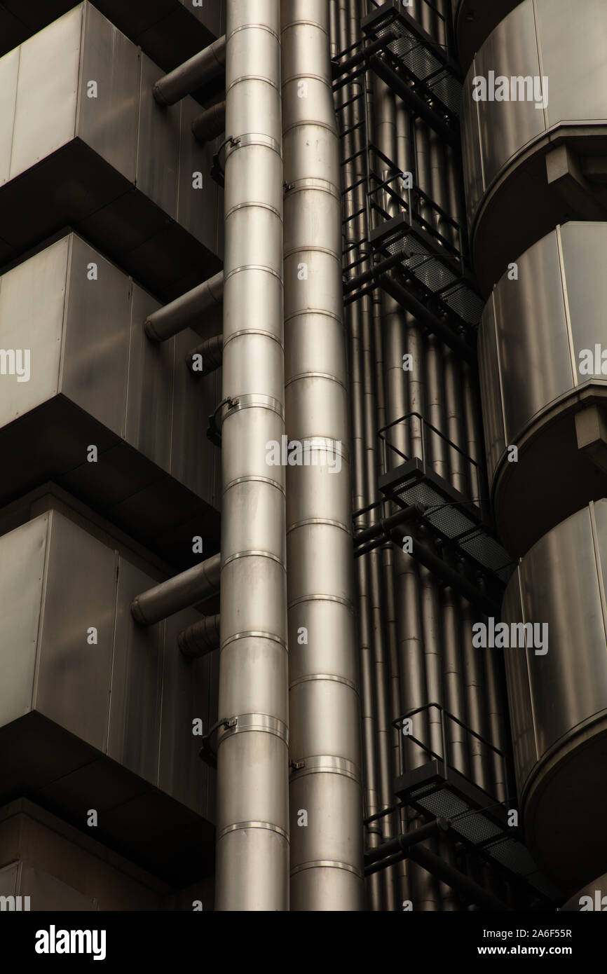 Office buildings, sometimes contrasting with older style buildings ...