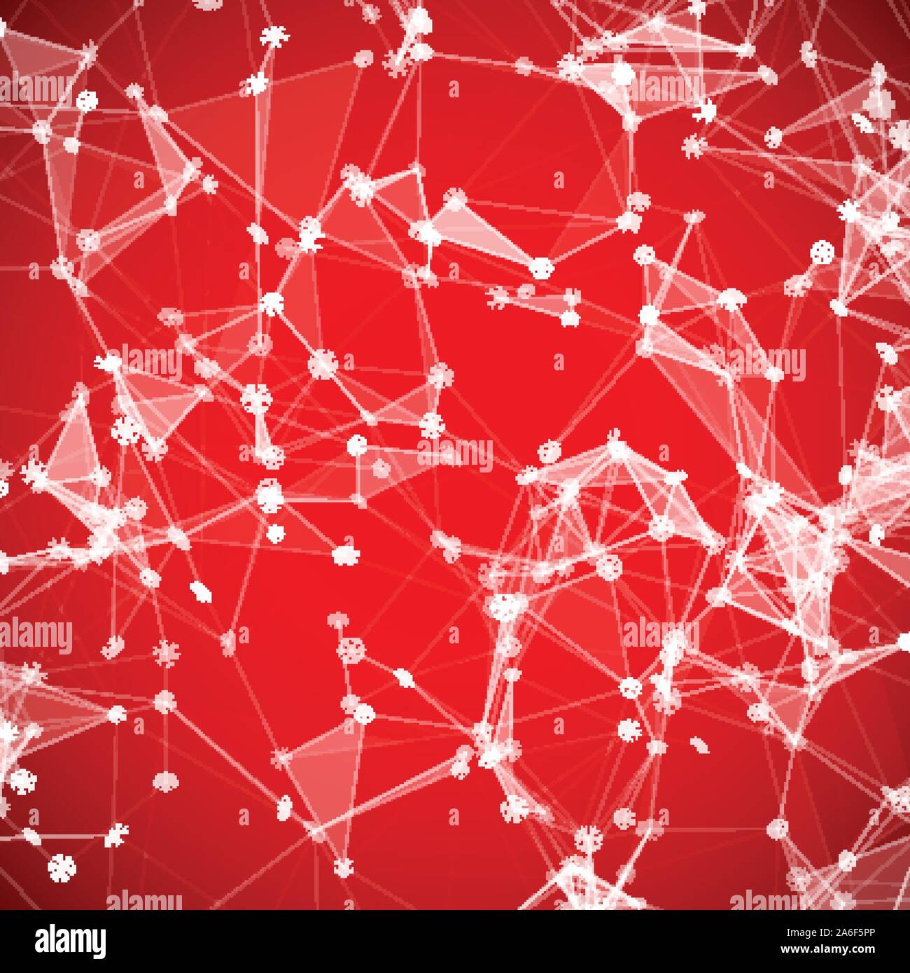 Christmas technology background with snowflakes over triangular ice ...