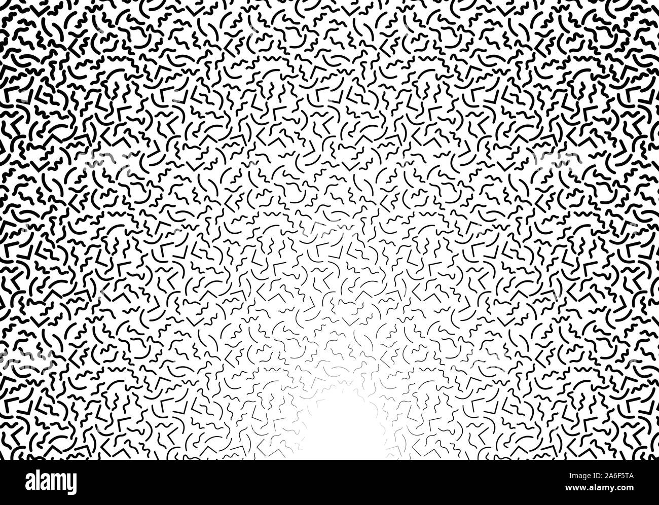 Background with abstract memphis line pattern and thickness gradient ...