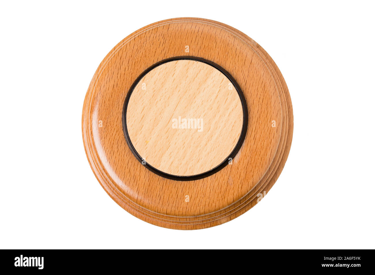 Call button of a waiter. Isolated in a white background Stock Photo - Alamy