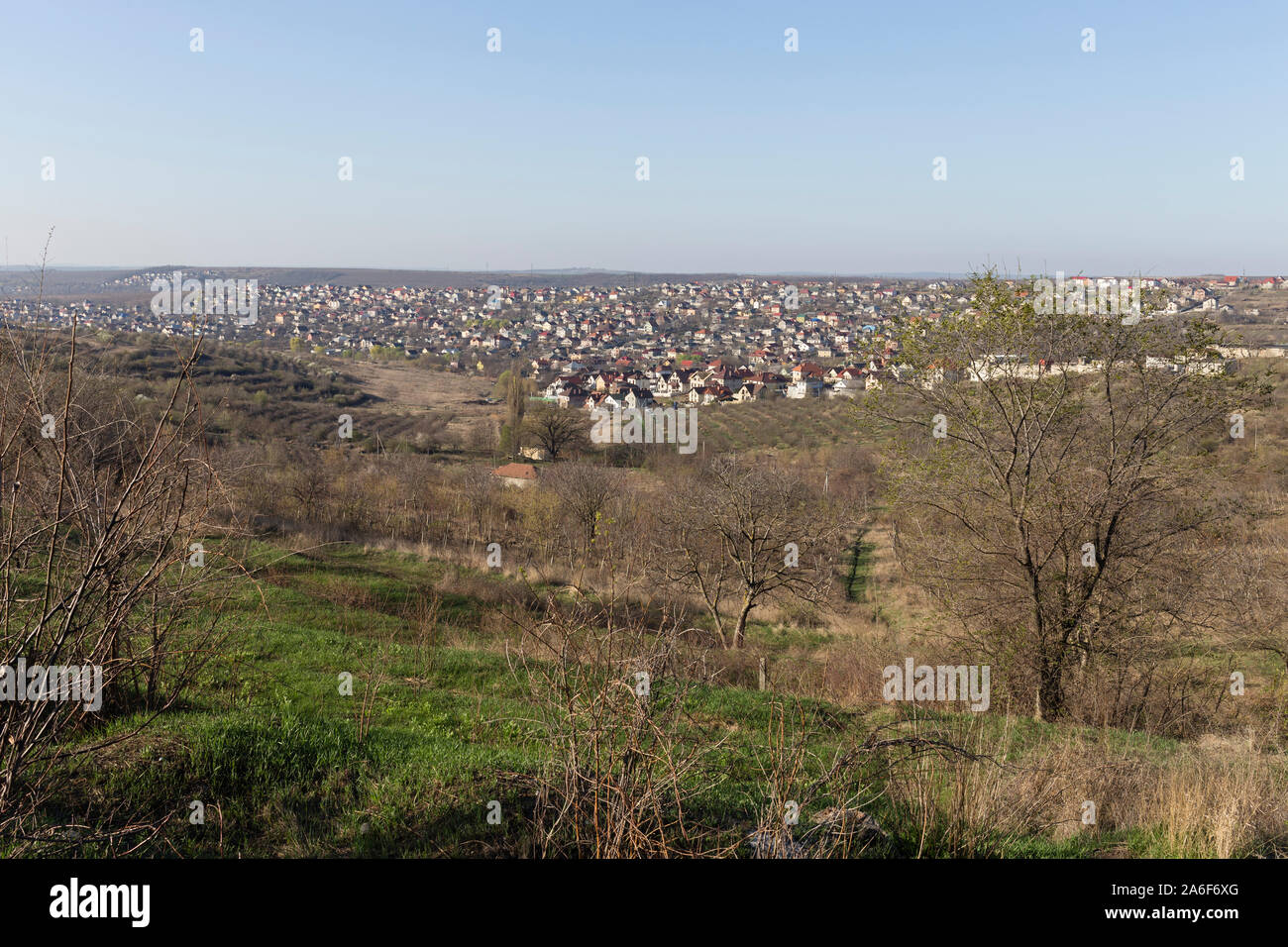 Spring in a suburb of Chisinau. This is Codru village Stock Photo - Alamy