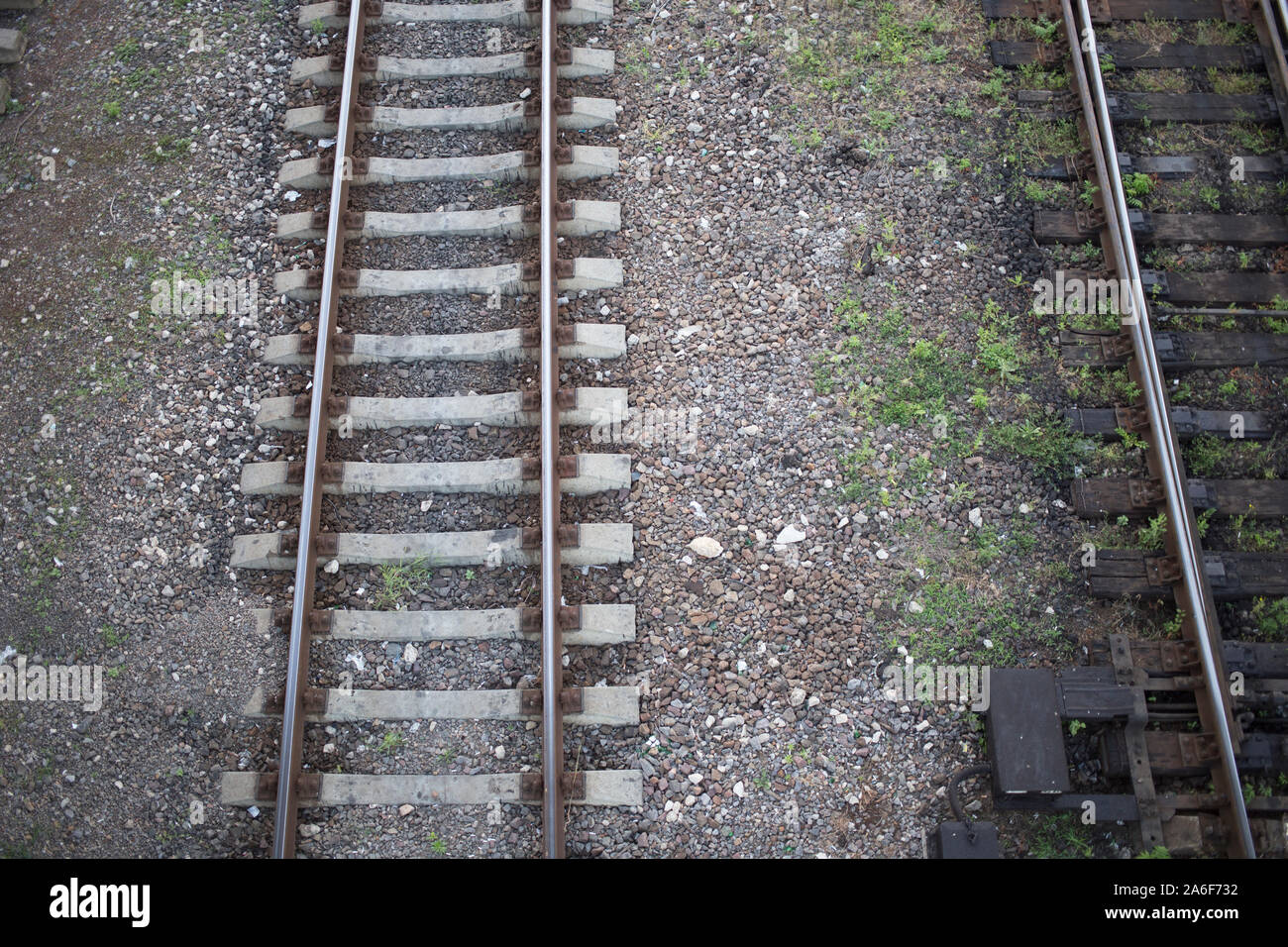 Old and New. There are two railway lines. One railway line is old and ...