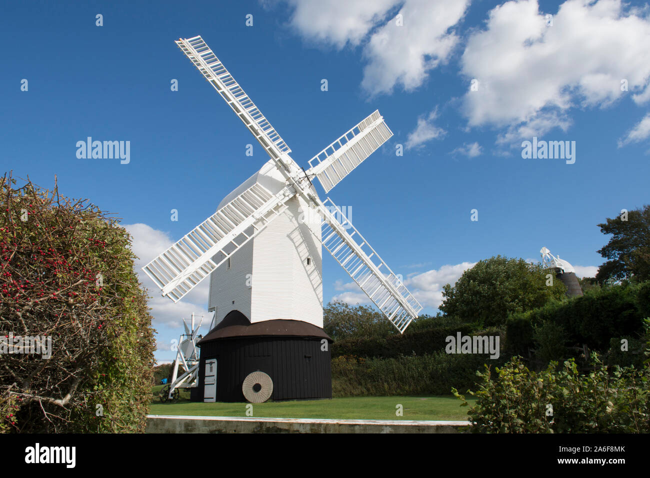 Jill Windmill of Jack and Jill Windmills, Sussex, working corn windmill ...