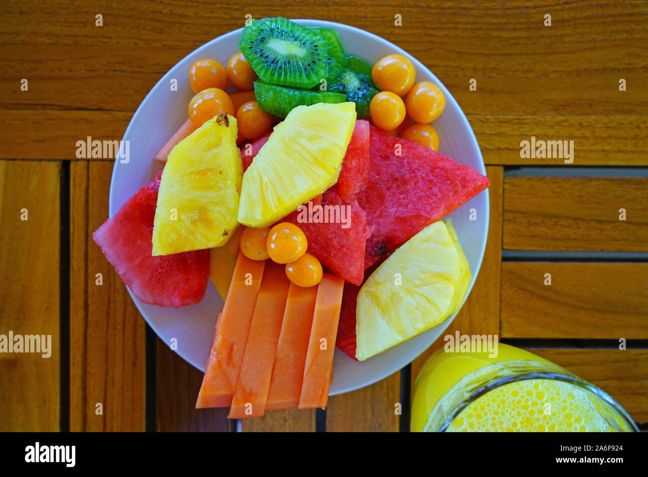 Papaya pineapple watermelon with hi-res stock photography and images ...