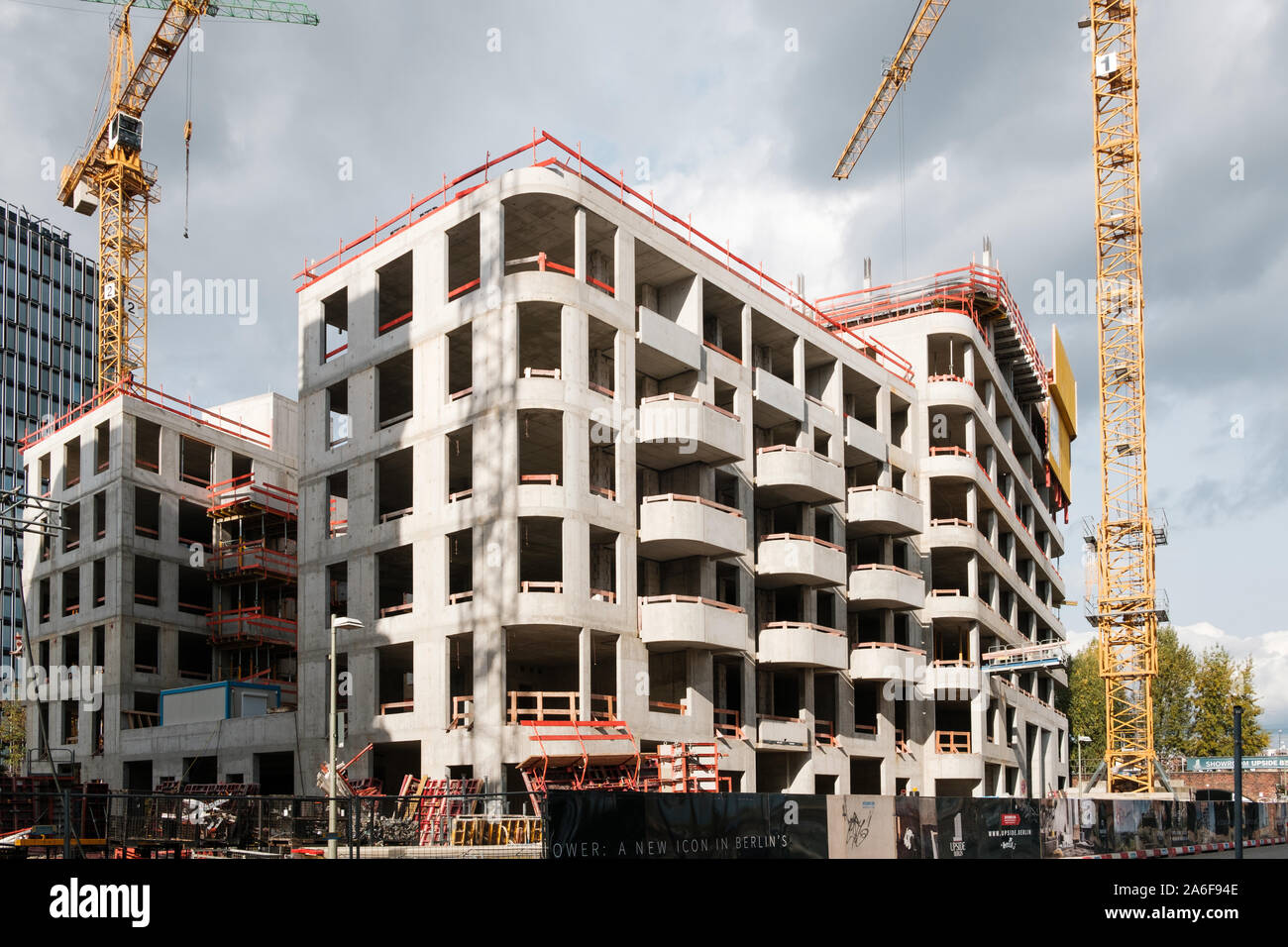 new apartment building under construction - real estate development ...