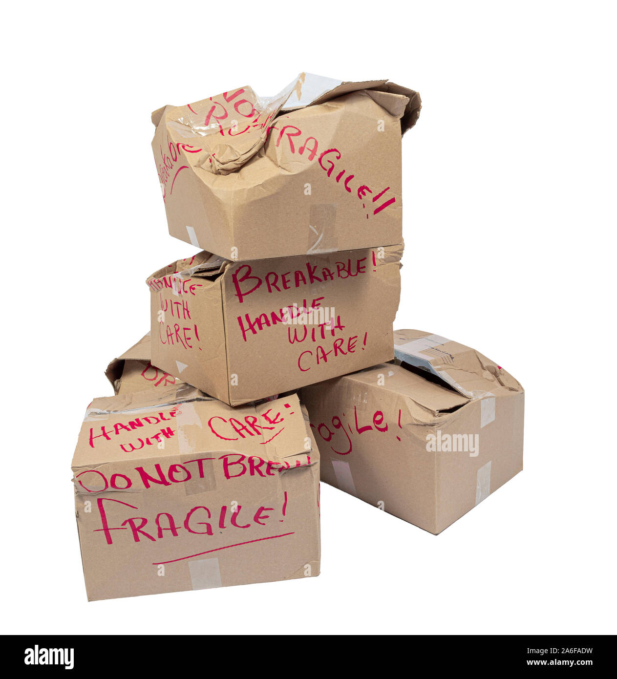 Damaged container Cut Out Stock Images & Pictures - Alamy