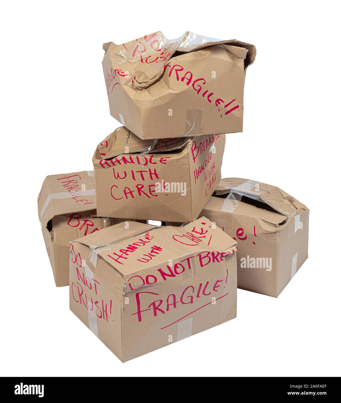 Cardboard shipping box damaged hi-res stock photography and images - Alamy