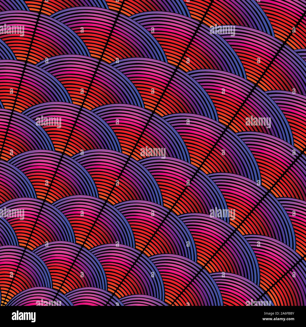 Feather styled background with curved lines styled as exotic bird ...