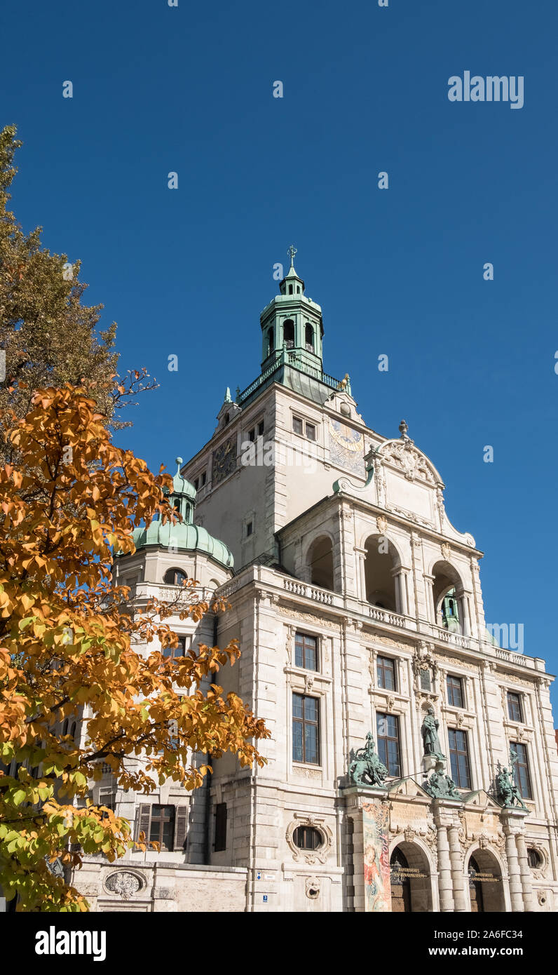 Exterior of Bavarian National Museum, Munich, Germany, an important museum comprising an art ...