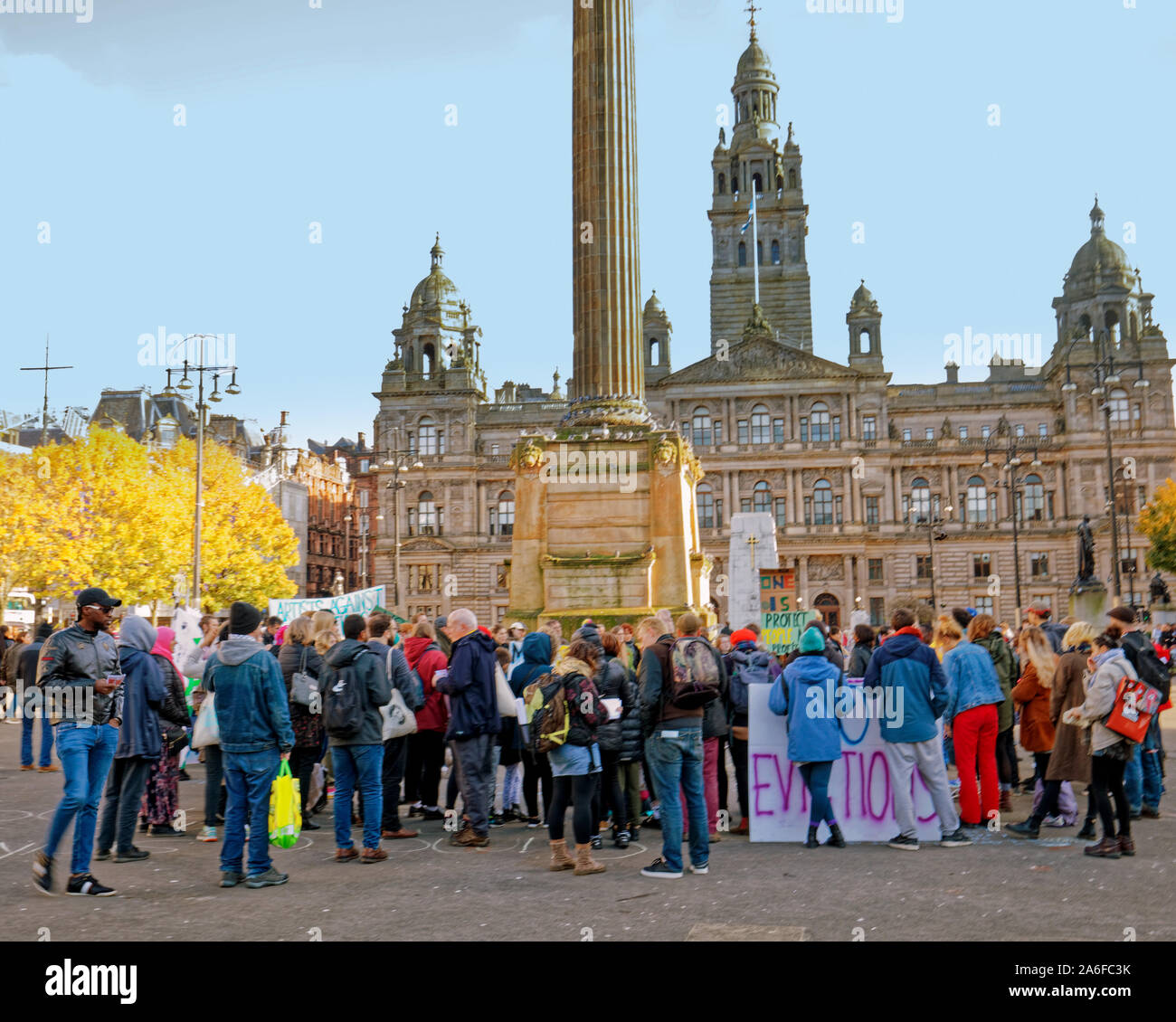 Glasgow, Scotland, UK 26th October, 2019. Protest in support of Catalan ...
