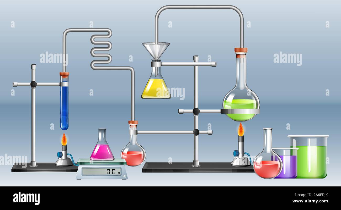 Science lab with many equipments illustration Stock Vector Image & Art ...
